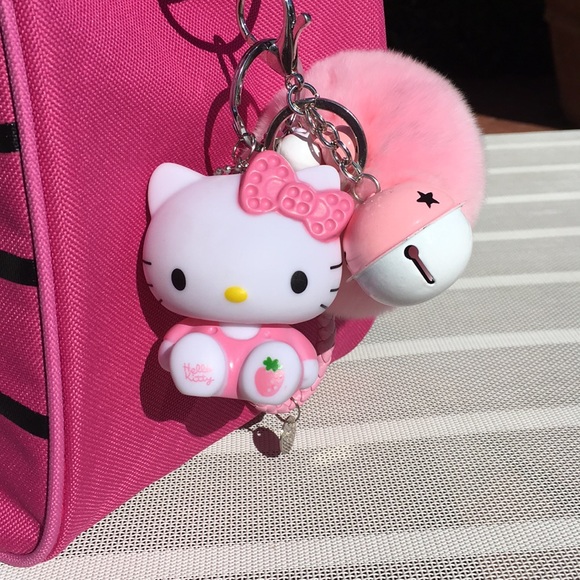 Hello Kitty | Accessories | Hello Kitty Pink Strawberry Handbag Charm ...